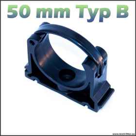 75 mm Rohrschelle 2-teilig klappbar für HT, KG und PVC Rohre | Teichfilter